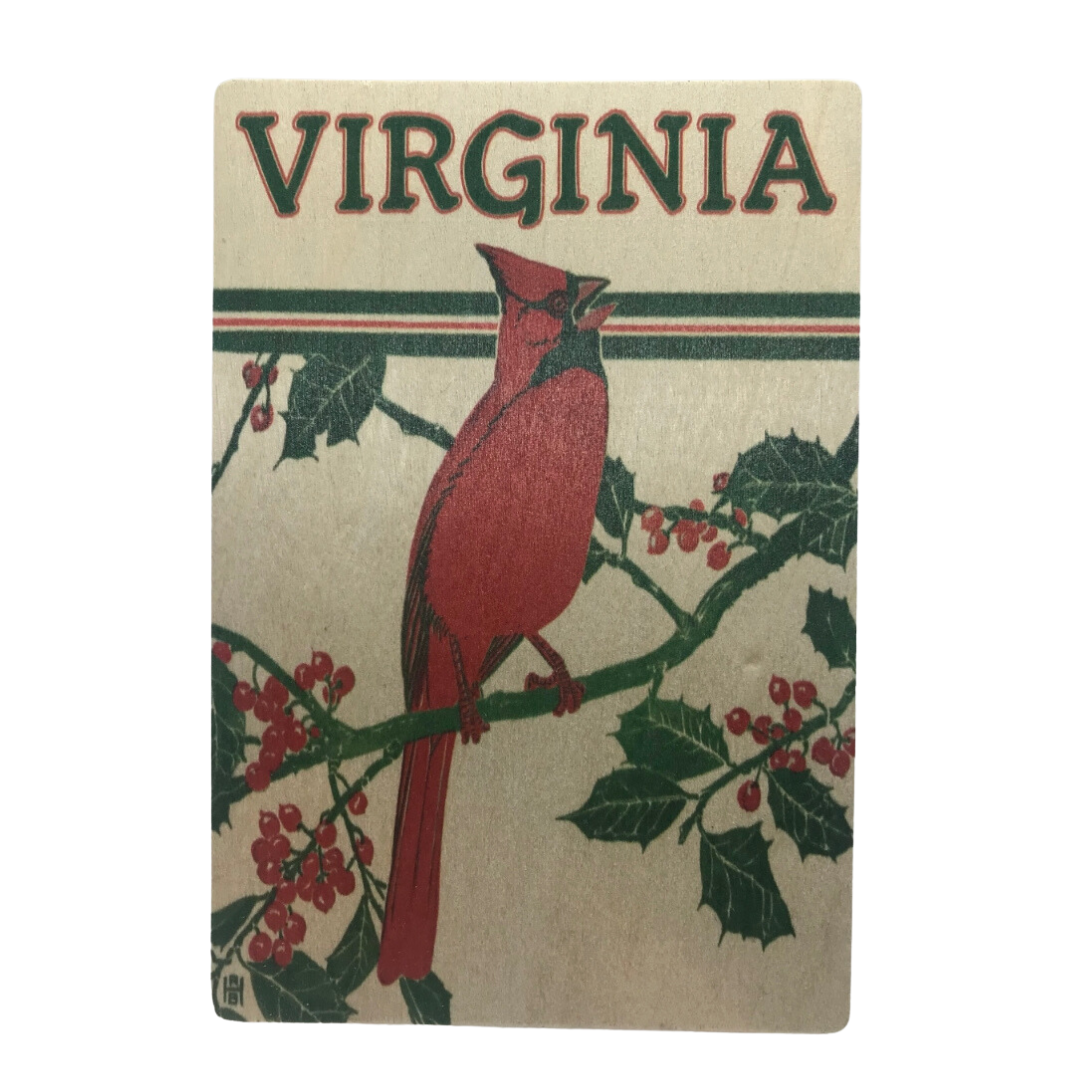 Virginia Cardinal Wooden Postcard | The Old Town Shop