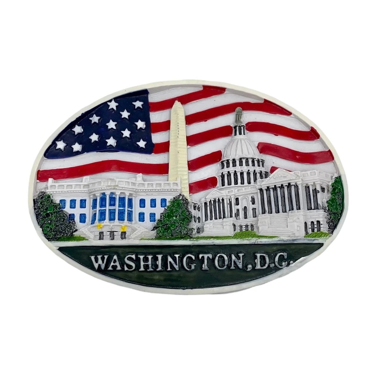Washington DC Flag Ceramic Magnet | The Old Town Shop